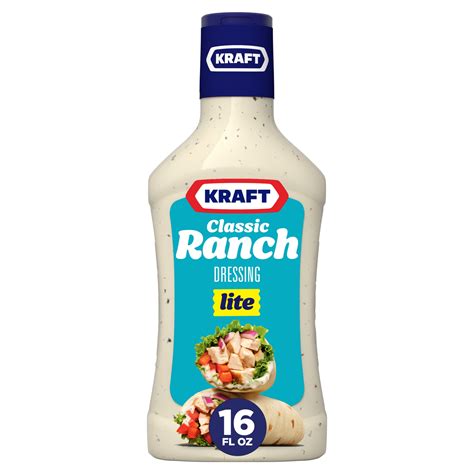 Kraft Low Fat Classic Ranch Lite Salad Dressing 16 Fl Oz Bottle