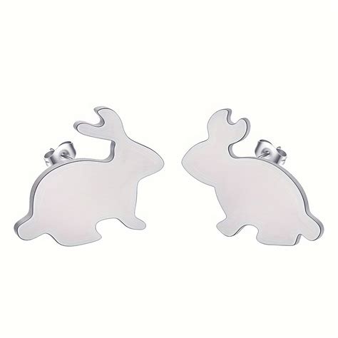 Cute Bunny Rabbit Stud Earrings Easter T Holiday Party Temu United