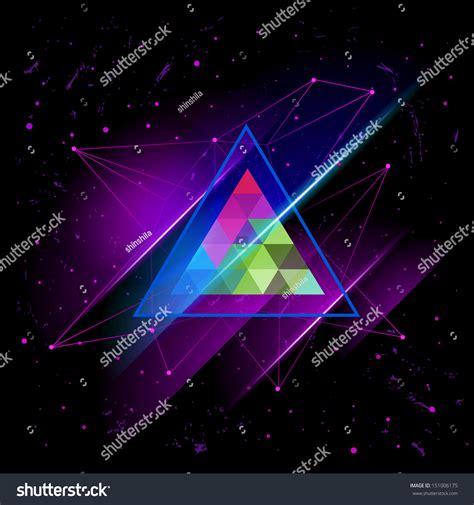 Hipster Space Triangle Mystic Galaxy Astral Trianglebitmap Version