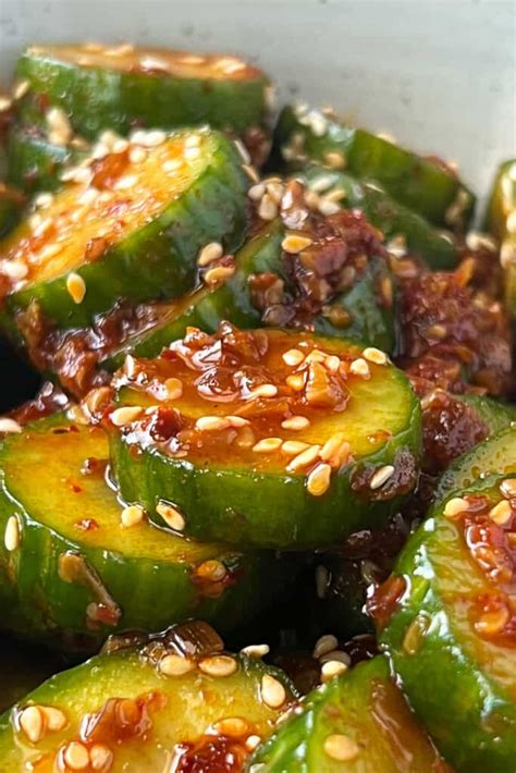 Easy Spicy Asian Cucumber Salad With Chili Garlic Sauce