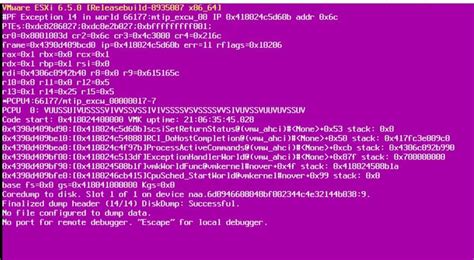 Vmware Pf Exception 14 Purple Screen 66177 Virtualization