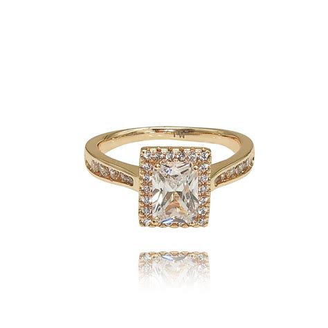 3630lk Golden Rectangular Fancy Engagement Ring Lady Carat