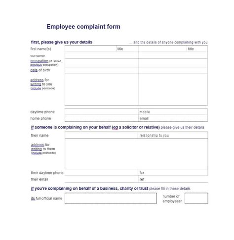 Email Archiving Policy Template 49 Employee Complaint Form Letter