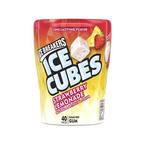 Hersheys Ice Breakers Ice Cubes Strawberry Lemonade Sugar Free Gum 40 Ct Delivery Or Pickup