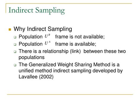Ppt Indirect Sampling Powerpoint Presentation Free Download Id280897