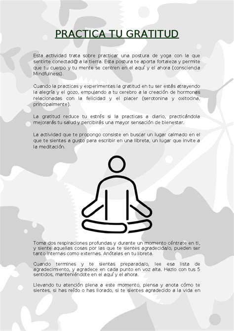 Gratitud Mindfulness Practica Tu Gratitud Esta Actividad Trata