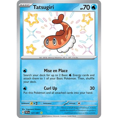 Tatsugiri Shiny Rare Sv45 Paldean Fates Carta Pokemon En México