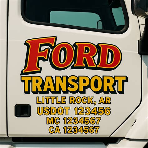 Custom Truck Door Decal Sticker Signs Us Dot Compliant Truck Door Le