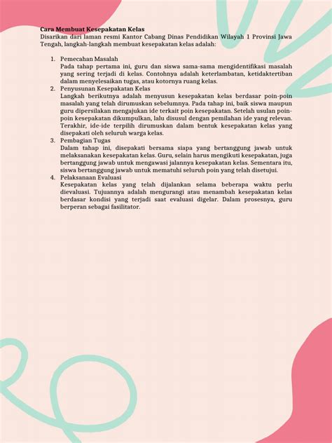 Contoh Kesepakatan Kelas Pdf