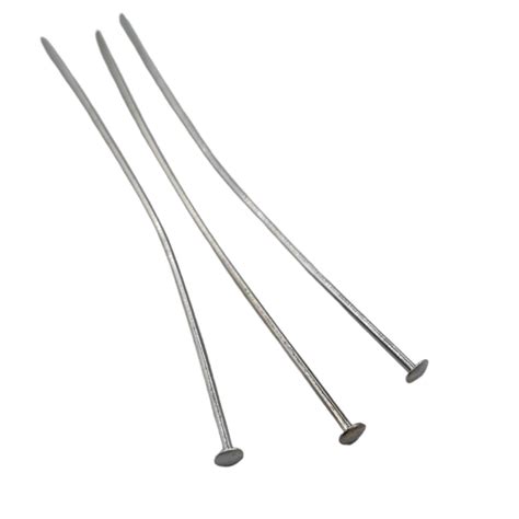 Head Pin 50mm Antique Silver Bead Trimming And Craft Co
