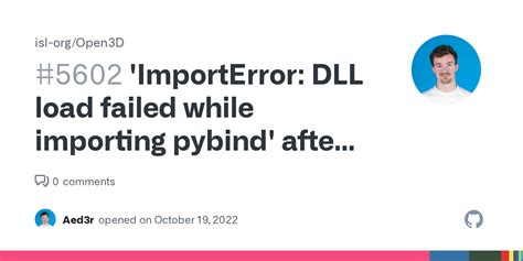 Importerror Dll Load Failed While Importing Pybind After Pip