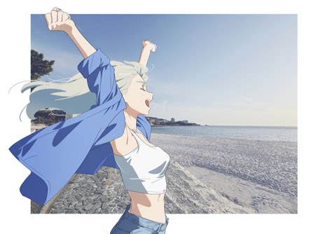 Kamo Kamen Original Commentary Request Highres 1girl Armpits Blue