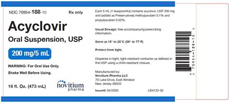 Acyclovir Oral Suspension Package Insert Prescribing Info