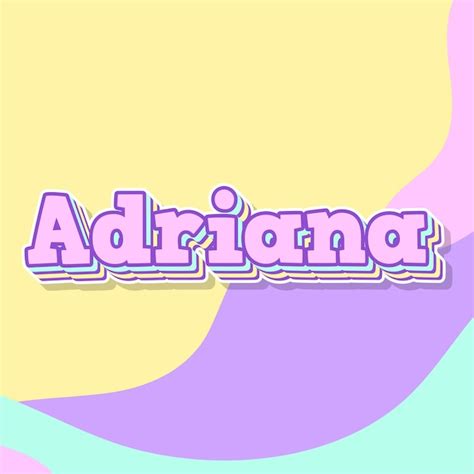 Premium Photo Adriana Typography 3d Design Cute Text Word Cool