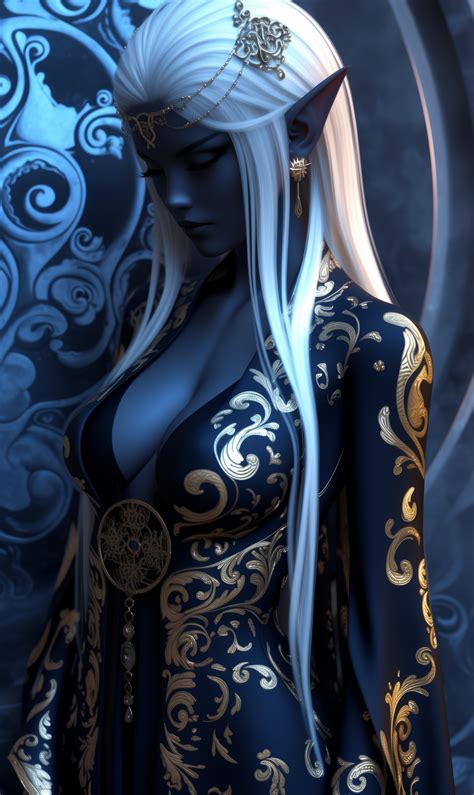 Fantasy Drow Dark Elf Wallpaper Dark Elf Sorceress Drow Princess