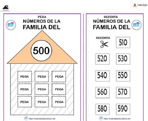 Familia Del 500 Pdf En 2025 Familias De Números Fichas Material