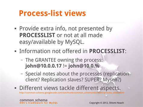 common schema dba s framework for mysql ppt