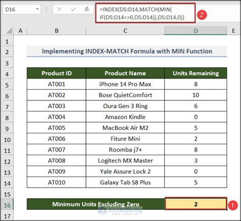 How To Use Min Function To Exclude Zero In Excel 5 Easy Ways