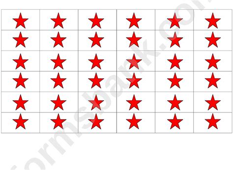Red Star Template Printable Pdf Download