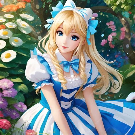 Premium Ai Image Alice In Wonderland Anime Style