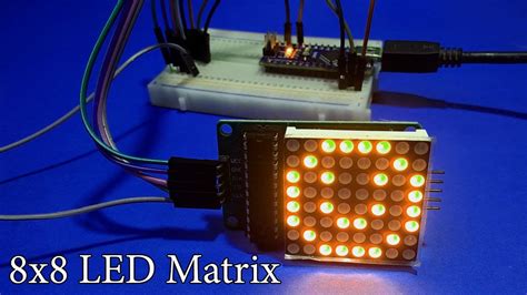 arduino 8x8 led matrix max7219 arduino tutorial mr motor youtube