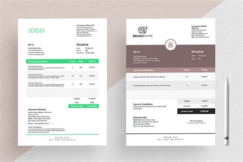 Simplex Auto Calculation Invoice Quotation Template With Google Docs Ms Word Apple Pages Format