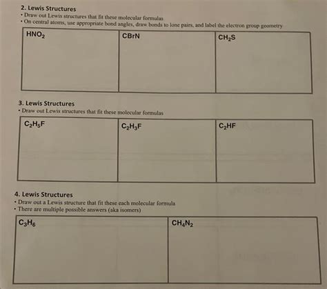 Solved Lewis Structures Draw Out Lewis Structures That Chegg