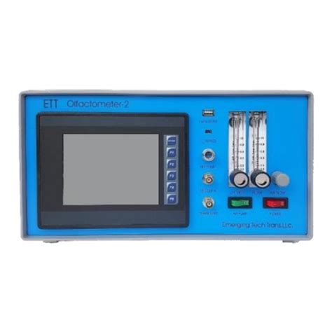 Ett Olfactometer 2 Manual Pdf Download Manualslib