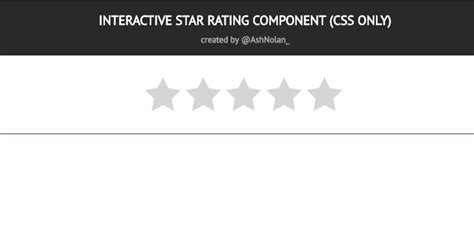 Pure CSS Interactive Star Rating System Interactive Star Rating Coding