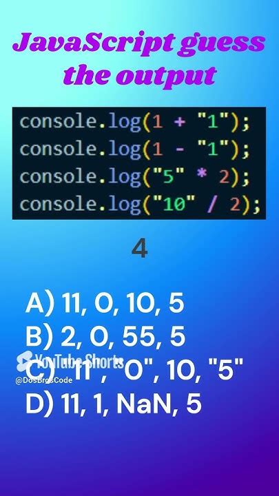 guess the output in console 🤔 javascript youtube