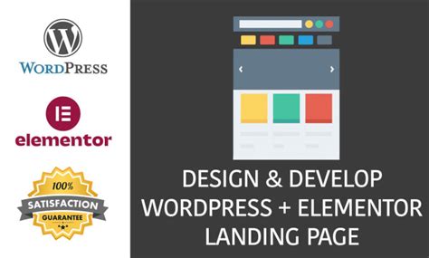 develop your new responsive landing page using elementor pro by