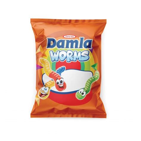 Damla Worms Jujubes Marshmallows Sweets Sugar 80g Gummy Bear Sour Candy