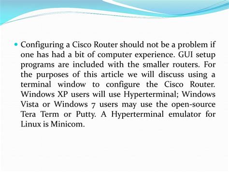 Ppt How To Configure A Cisco Router Powerpoint Presentation Free Download Id7393222
