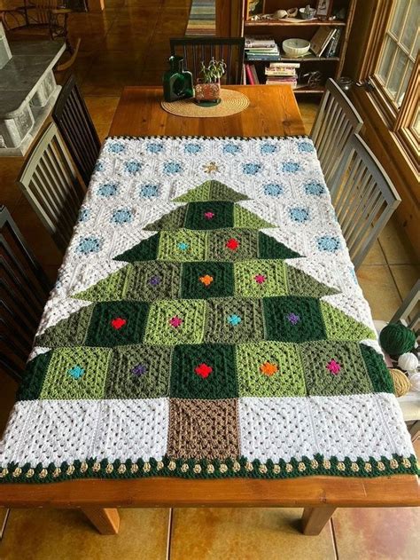Christmas Tree Afghan Crochet Pattern Holiday Blanket Instructions