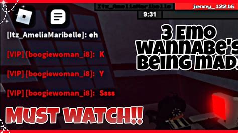 😱~ Found 3 Emo Wannabes In Flee The Facility ~😱 Must Watch 😎 ~ Roblox Ftf Youtube