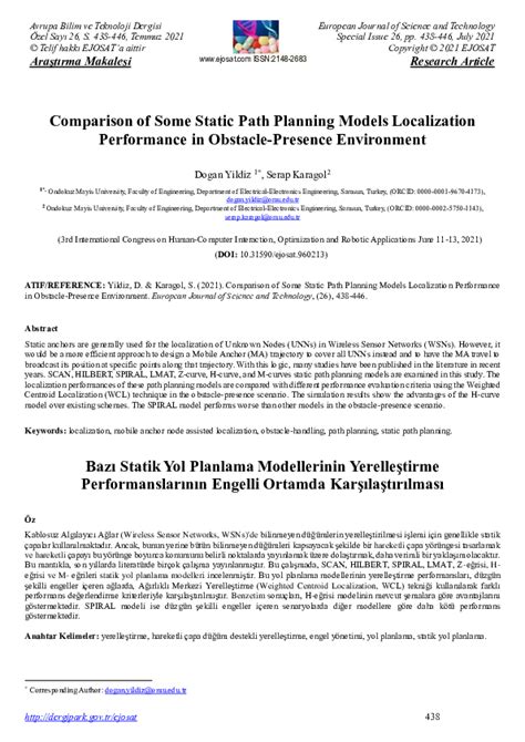 Pdf Comparison Of Some Static Path Planning Models Localization