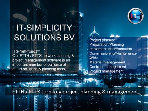 Ftth Planning Software For Ftth Fttx Projects Ppt