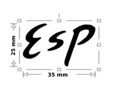 Esp Guitar Decal 3d Laser Cut Metal Headstock Restoration Sticker M97b