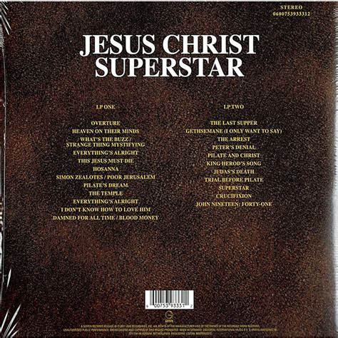 Various Andrew Lloyd Webber And Tim Rice Jesus Christ Superstar A
