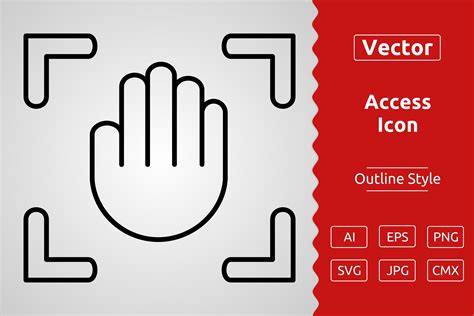 Vector Access Outline Icon Design Graphic By Muhammad Atiq · Creative Fabrica