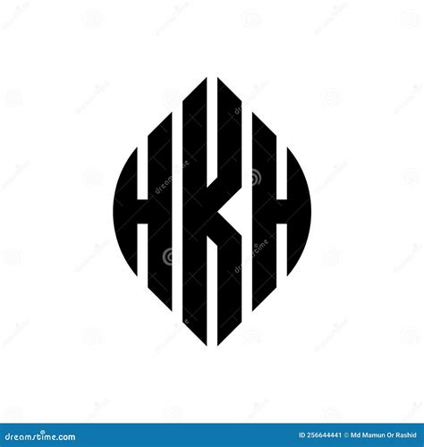 Hkh Circle Letter Logo Design With Circle And Ellipse Shape Hkh Ellipse Letters With