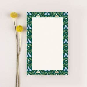 Notepad Tear Off Notepad Floral Notepad Small Notepad Etsy