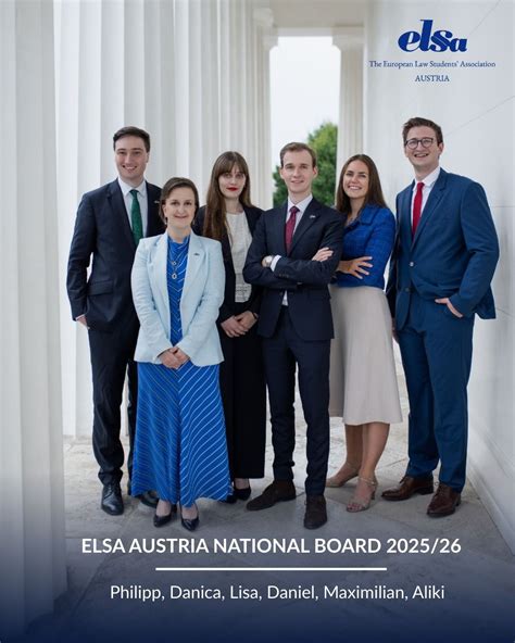 Elsa Austria National Board 2025 26💙 Wir Freuen Uns Schon Auf Einen Spannenden Term Mit Euch