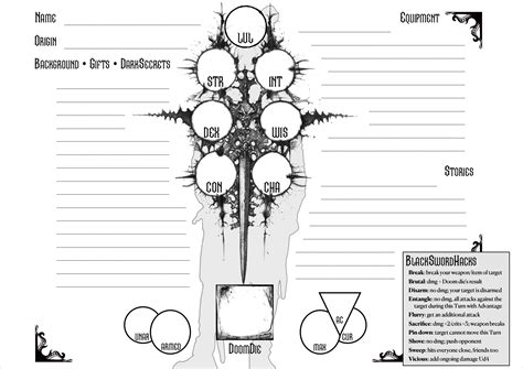 Black Sword Hack Character Sheet Rosr