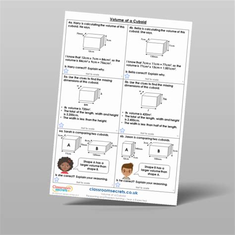 Year 6 Volume Of A Cuboid Reasoning And Problem Solving Resource Classroom Secrets