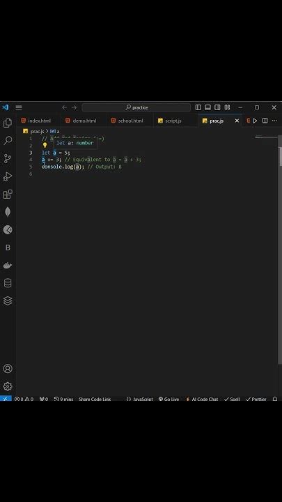 assignment operator 🤨🎉 javascript tutorial 🙋‍♂️ shorts short