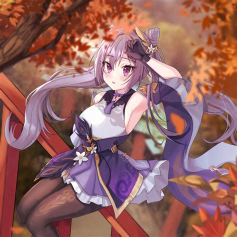 700x700 Keqing Genshin Impact Portrait 700x700 Resolution Wallpaper Hd
