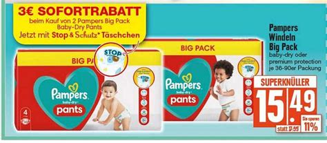 Pampers Windeln Big Pack Angebot Bei Edeka 1prospektede