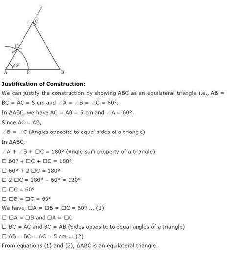Maths Geometric Constructions Class 9 Question Answer