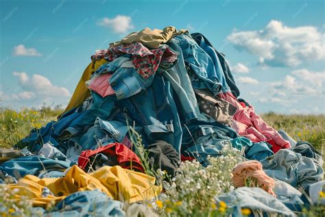 Premium Photo Pile Of Discarded Clothes In Landfill Highlighting